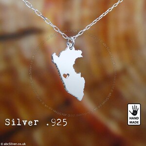 PERU , Sterling Silver HAND CUT Pendant , Sterling Silver Chain, Custom ...
