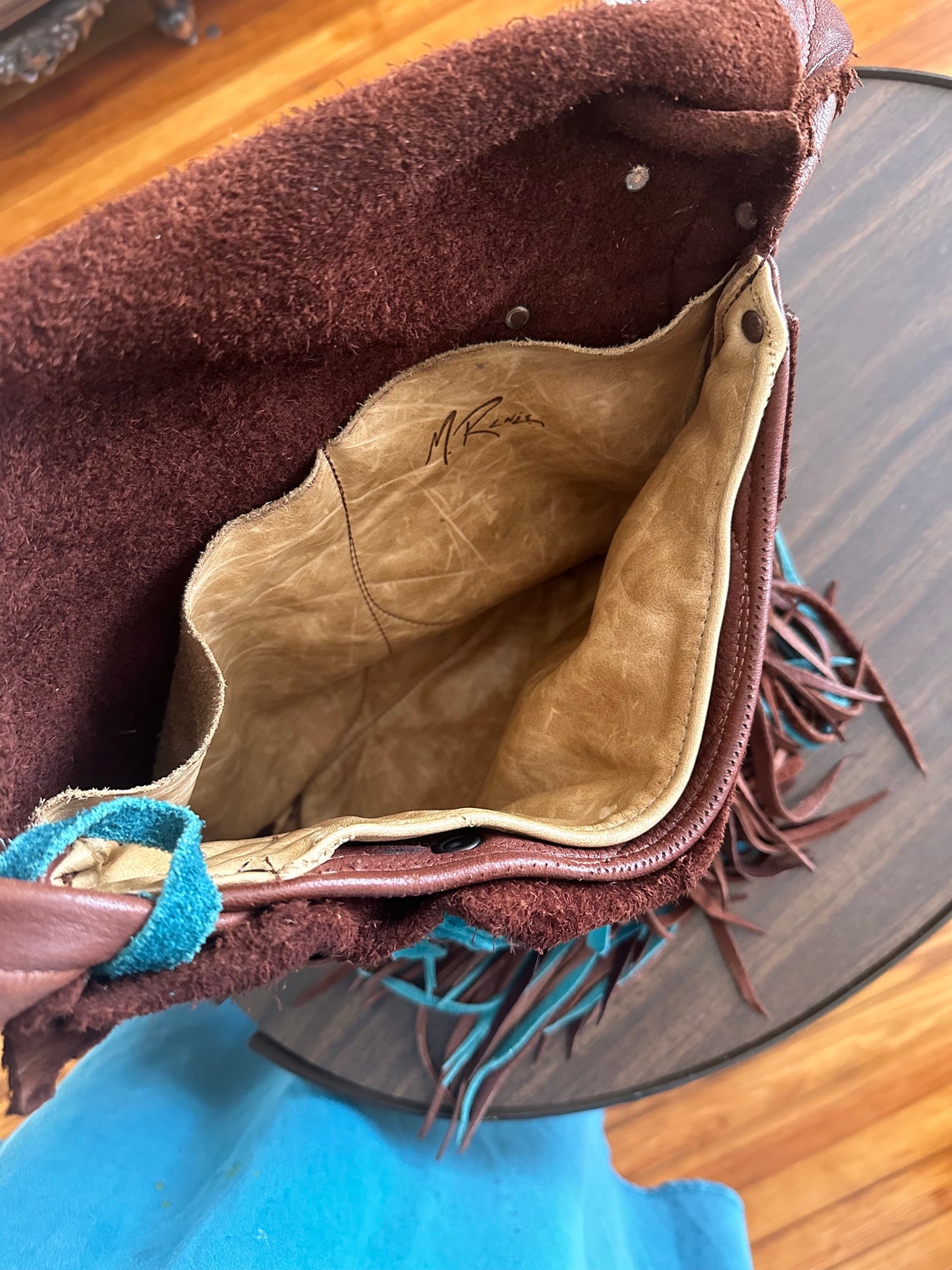 Versatile Natural Elk Hide Purse, Removable Fringe, Leather Lining, Raw ...