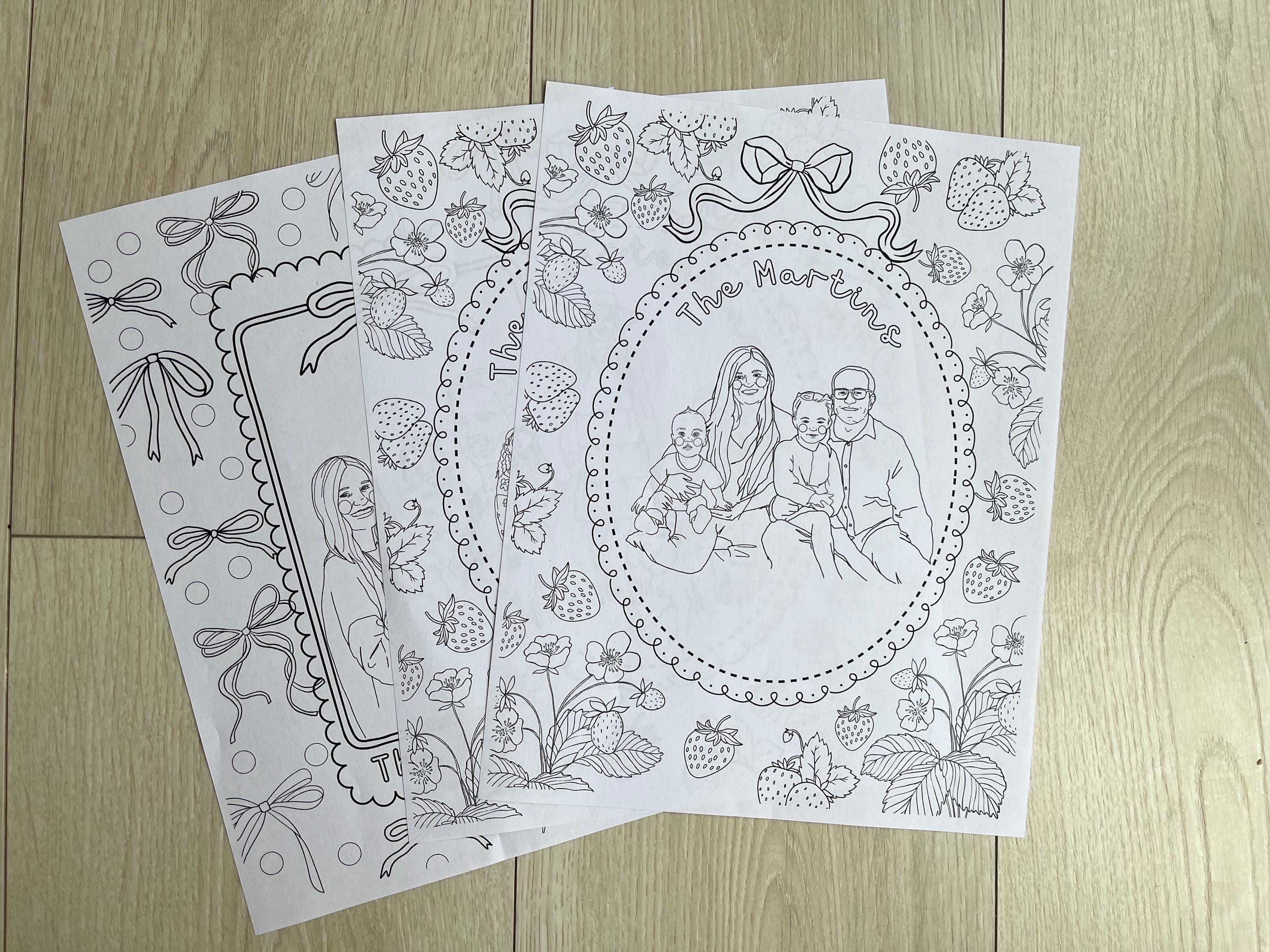 Personalized Family Coloring Pages | Custom Name Coloring Sheet ...