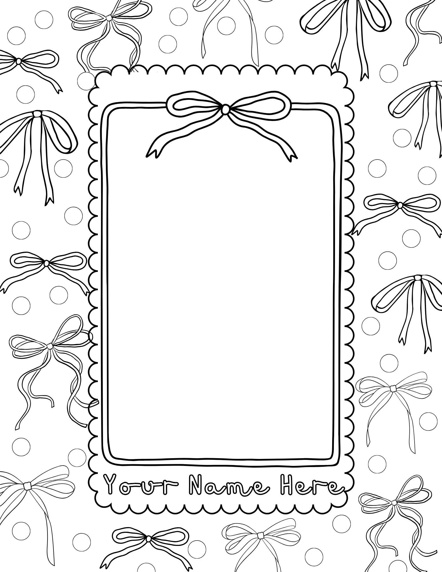 Personalized Family Coloring Pages | Custom Name Coloring Sheet ...