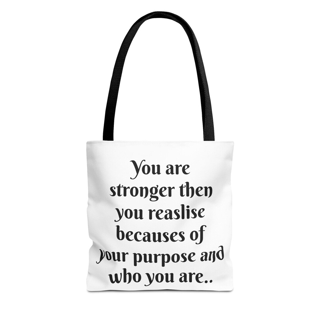 Daily Nudge Motivational Quote Tote Bag | Inspirational Everyday Canvas ...