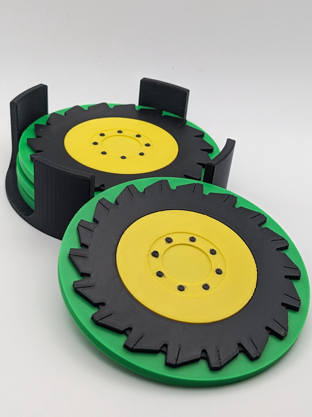 Tractor Tire Coaster Set 3D Printed Coasters With Holder - Etsy
