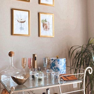 Hand Painted Aperol Spritz Print - Home and Bar Wall Decor - Etsy