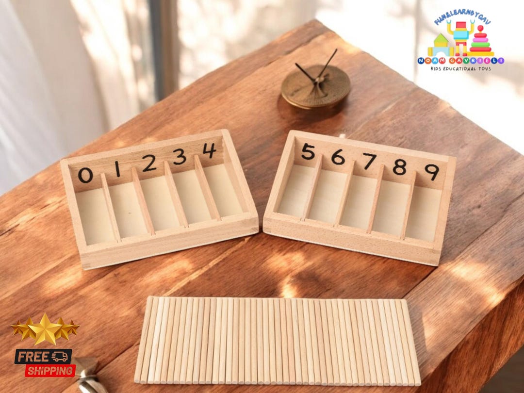 Montessori Counting Toy | Wooden Math Tool | Preschool Learning ...