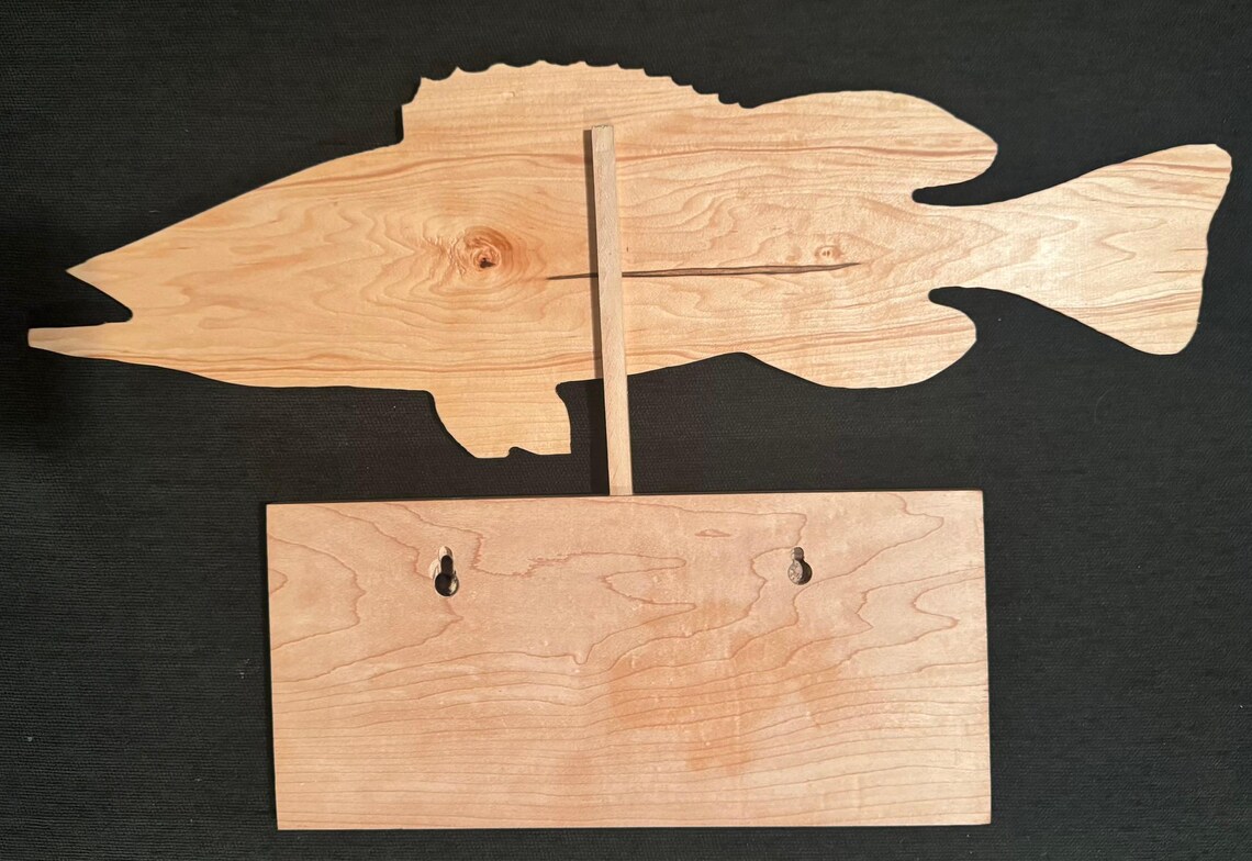 Custom Wooden Largemouth Bass Replica With Personalized Catch Details ...