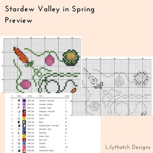 Stardew Valley in Spring - Cross Stitch Pattern - PDF Download - Etsy