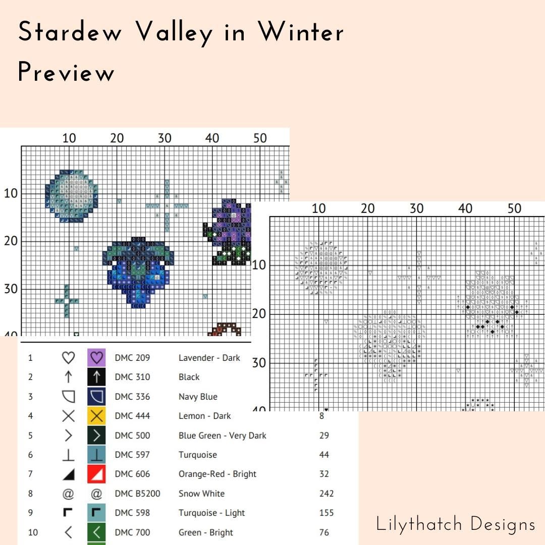 Seasons of Stardew Valley Bundle - Cross Stitch Pattern - PDF Download ...