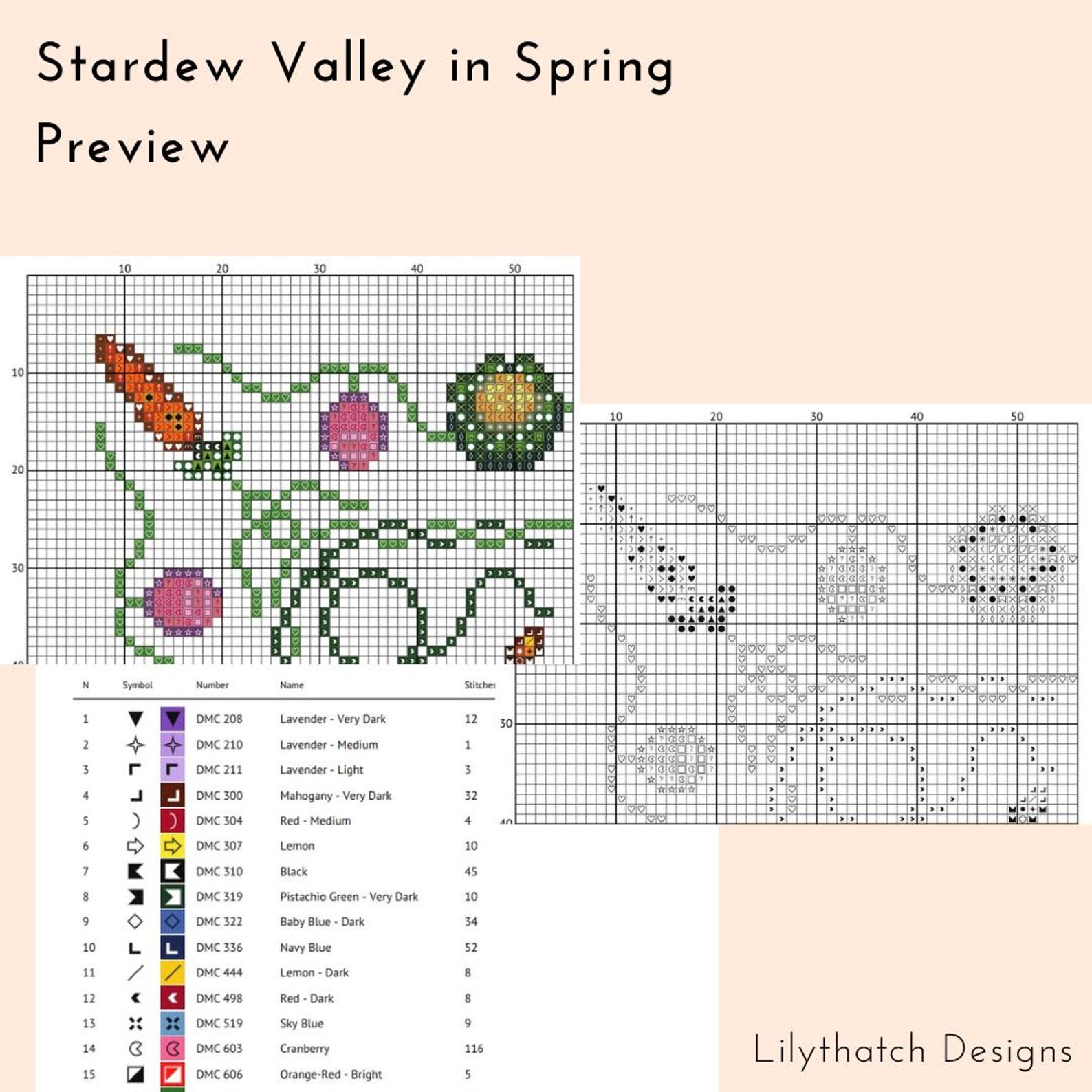 Seasons of Stardew Valley Bundle - Cross Stitch Pattern - PDF Download ...