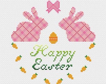 Happy Easter Cross Stitch Pattern - Etsy