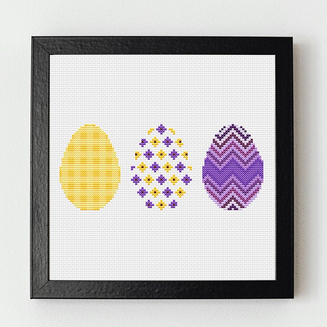 Three Easter Eggs - Cross Stitch Pattern - PDF Download - Etsy
