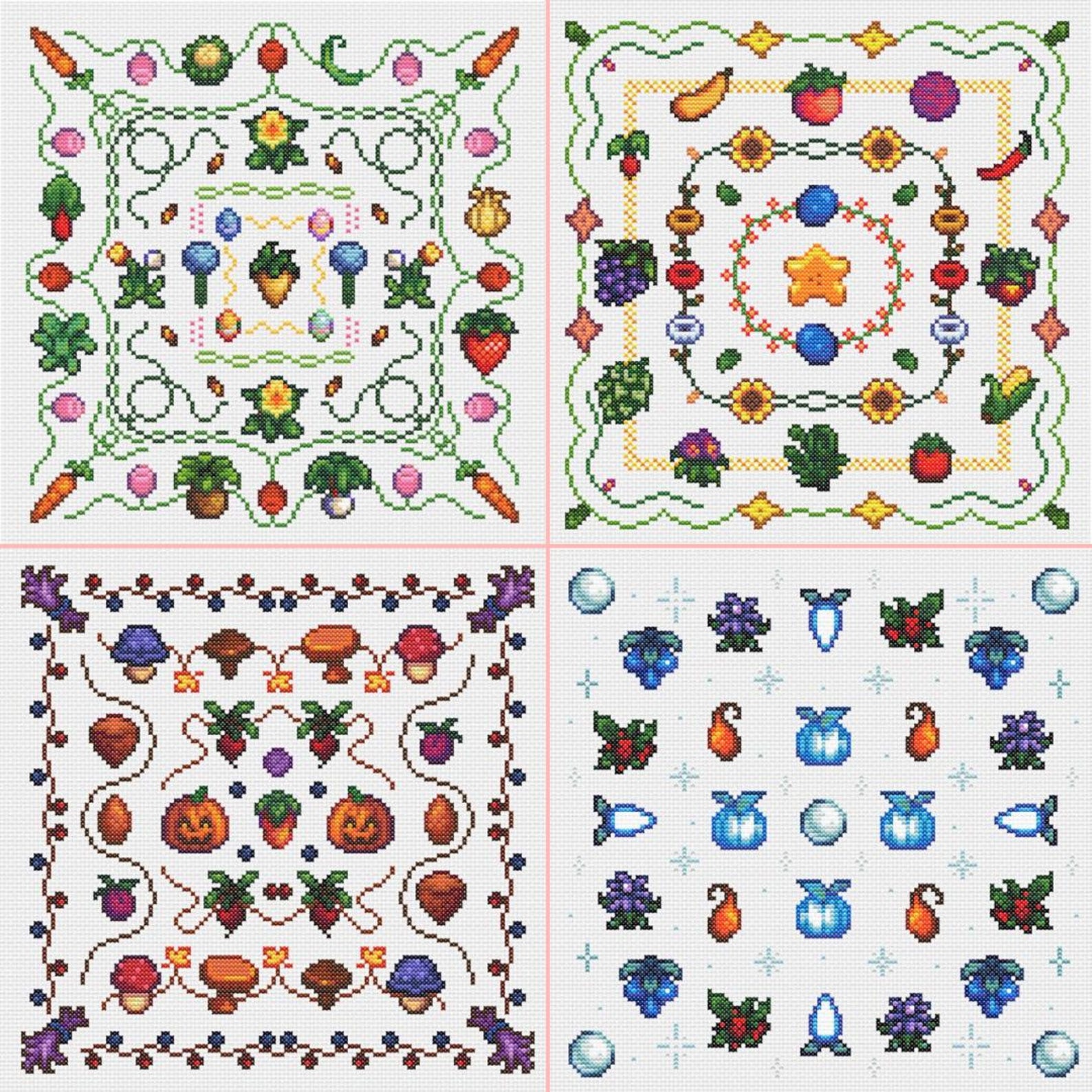 Seasons of Stardew Valley Bundle - Cross Stitch Pattern - PDF Download ...