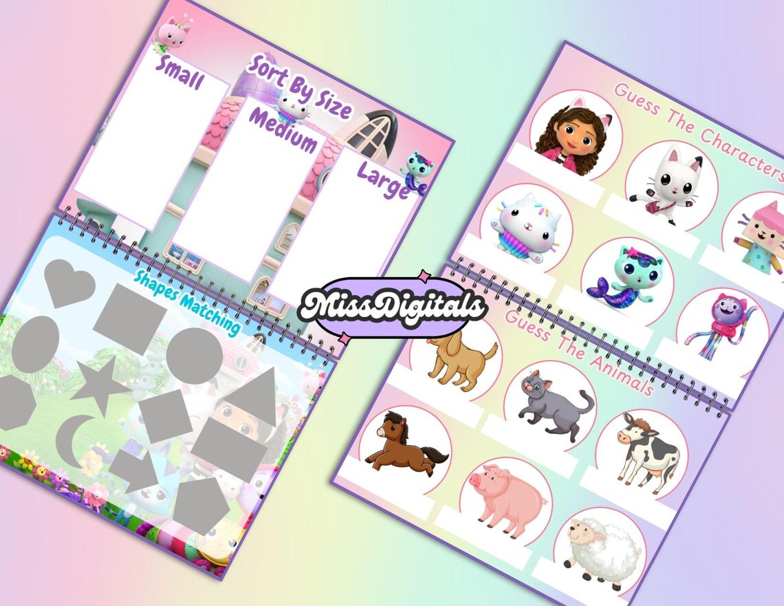Gabby's Dollhouse Printable Busy Book - Etsy