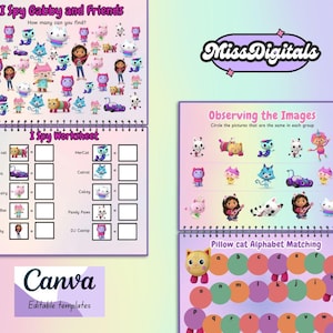 Gabby's Dollhouse Printable Busy Book - Etsy