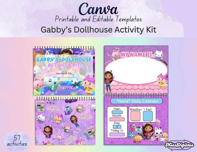 Gabby's Dollhouse Printable Busy Book - Etsy