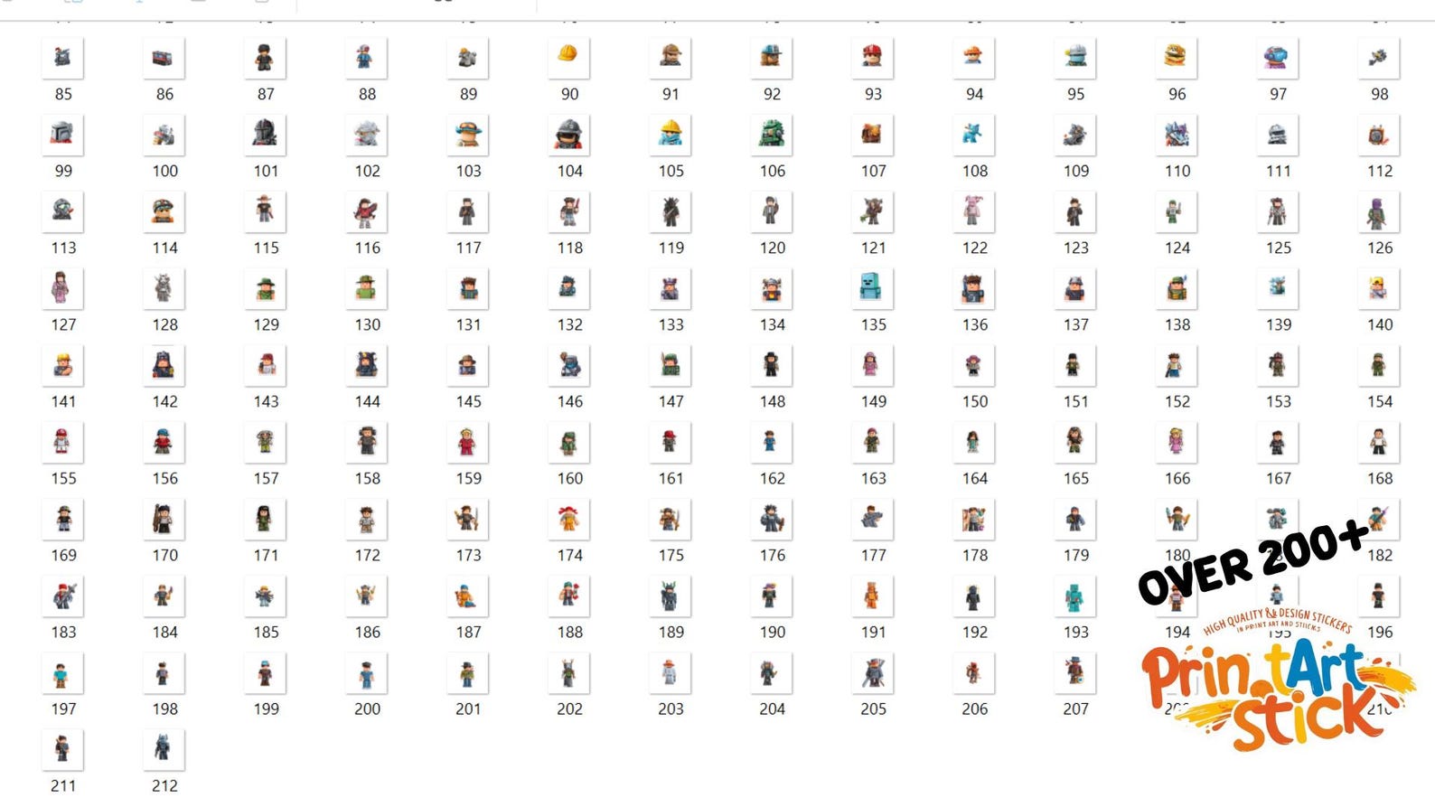 Massive Roblox Sticker Pack - 200+ Unique Designs for Endless ...
