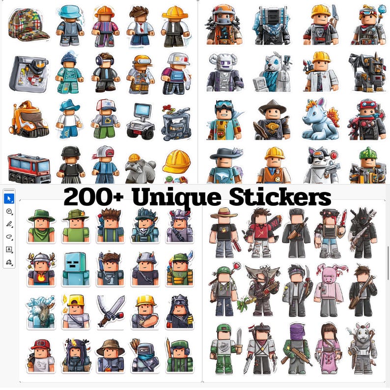 Massive Roblox Sticker Pack - 200+ Unique Designs for Endless ...