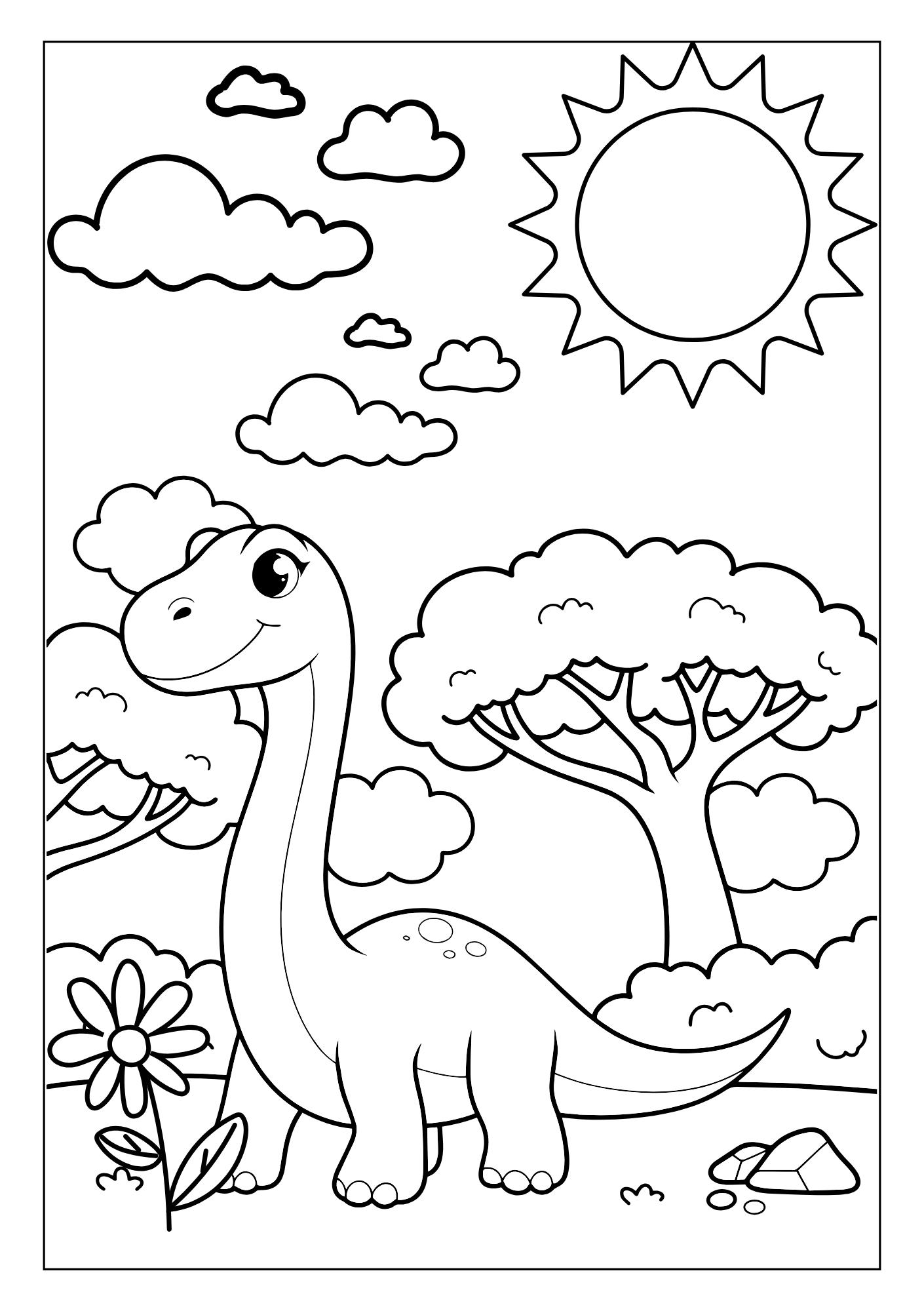 Fun Dinosaur Coloring Pages 13 Pages - Etsy