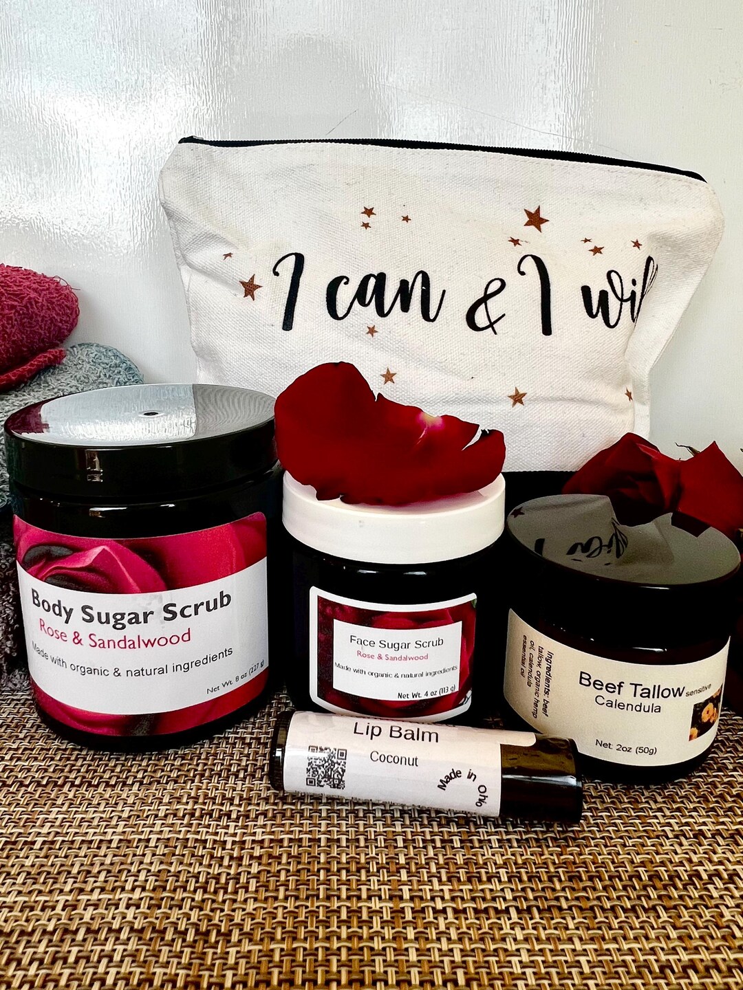 Luxury Spa Gift Bag for Her Natural Skincare Set With Tallow Scrub, Lip ...
