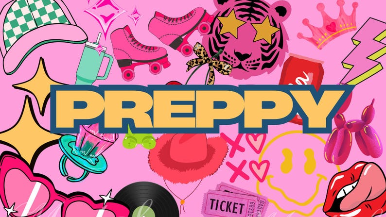 Preppy Pink Desktop Wallpaper Digital Print - Etsy