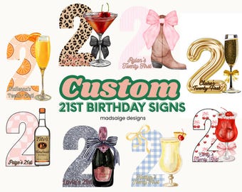 Custom 21st Birthday Sign Digital Download - Etsy UK