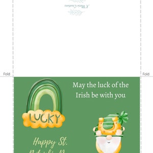 Printable St. Patrick's Day Card, May the Luck of the Irish Be With You ...