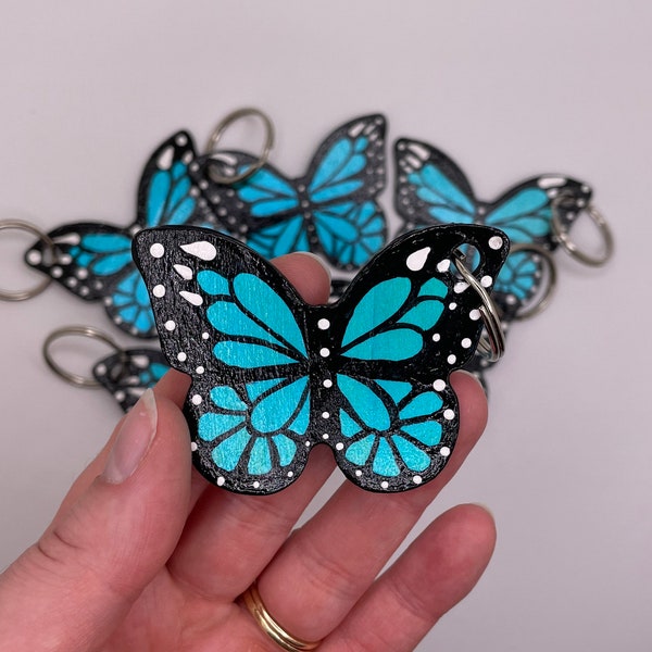 Wooden Painted Keychains - Etsy