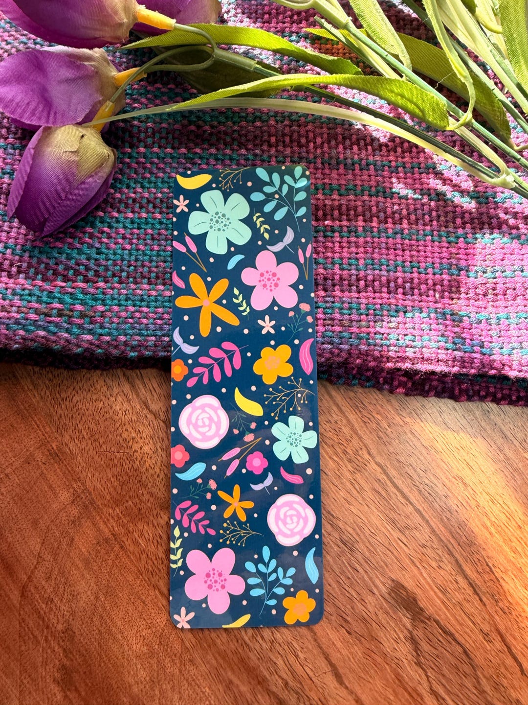 Ditzy Floral Bookmark • Laminated Waterproof Bookmark - Etsy
