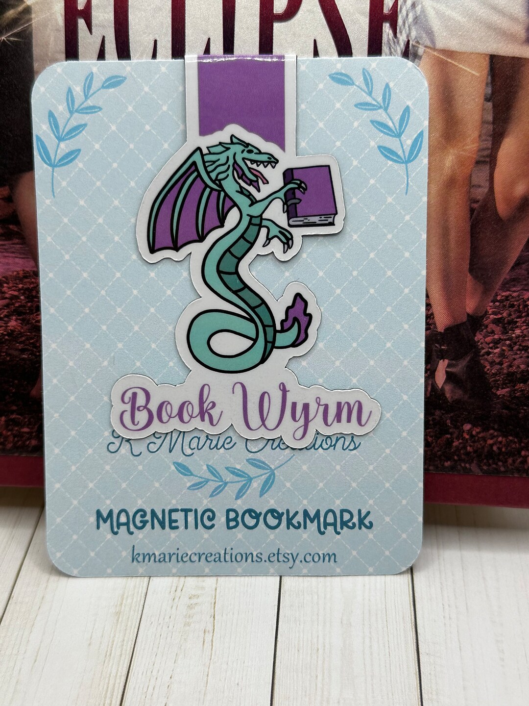 Book Wyrm, Dragon Magnetic Bookmark - Etsy