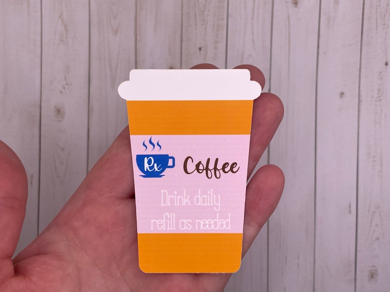Coffee Prescription Sticker - Etsy