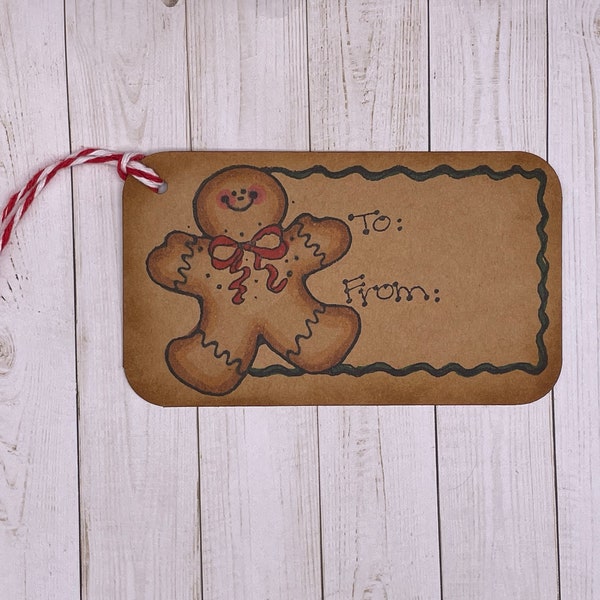 Gingerbread Man Tag - Etsy