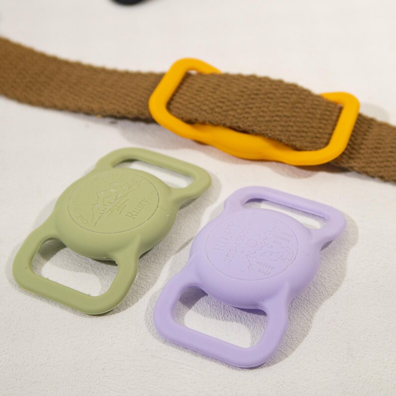 Pet AirTag Collar Holder, Custom Engraved Air Tag Case for Dog Cat ...