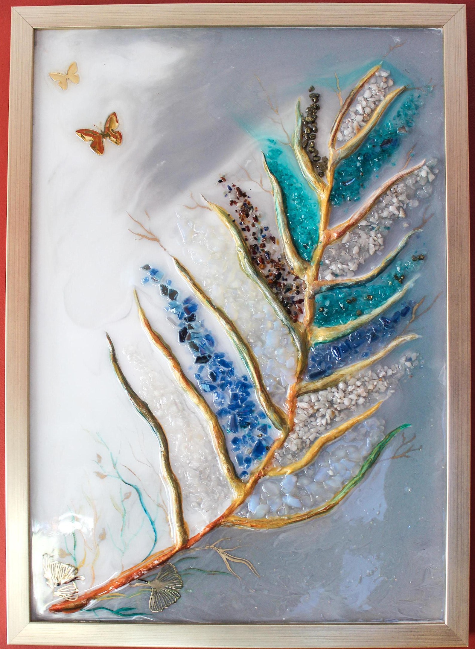 Resin Wall Art Resin Wall Decor Wedding Gift 3D Resin Art Handcrafted ...