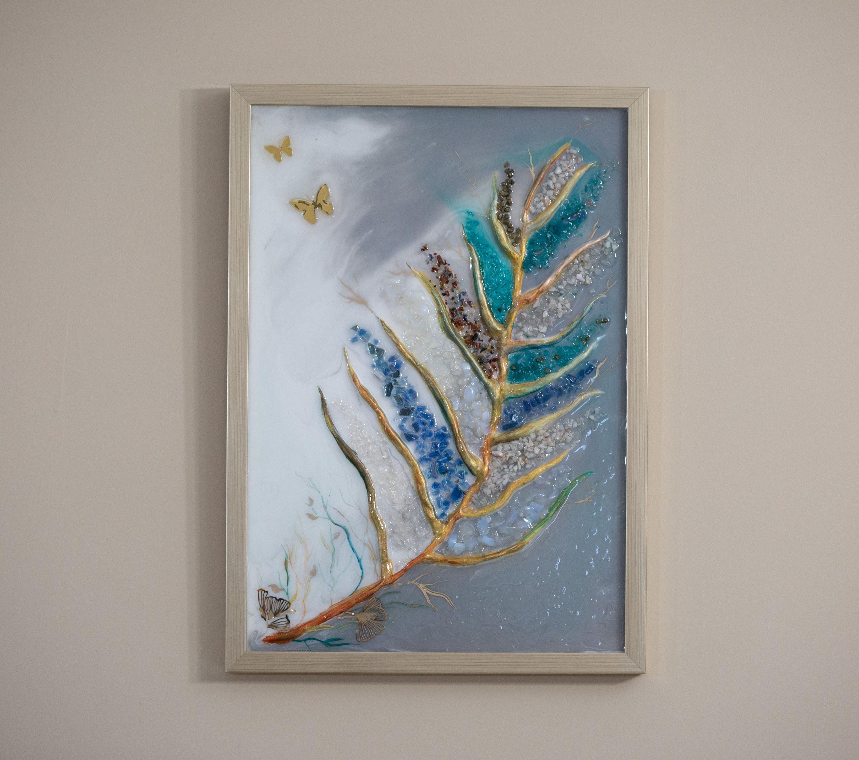 Resin Wall Art Resin Wall Decor Wedding Gift 3D Resin Art Handcrafted ...