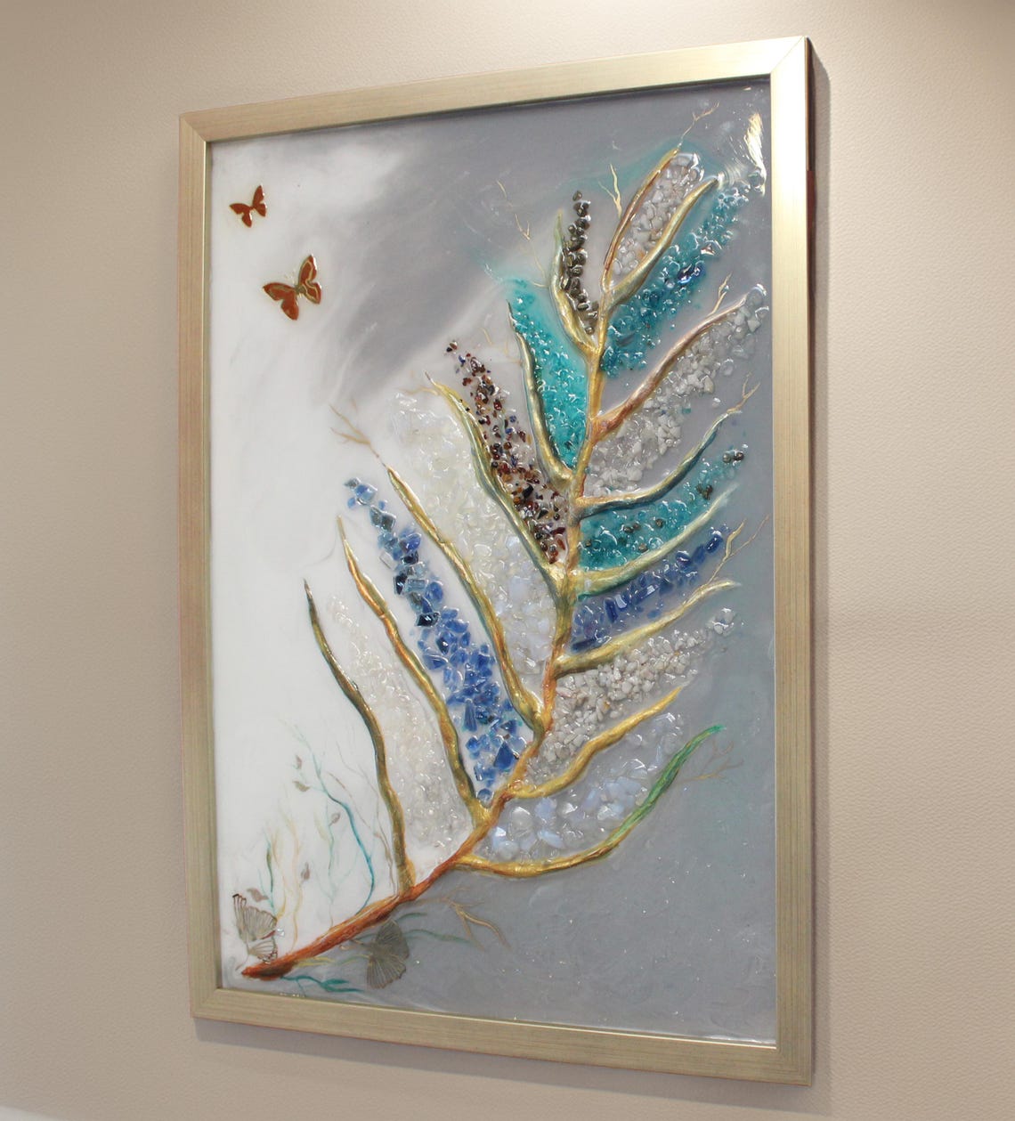 Resin Wall Art Resin Wall Decor Wedding Gift 3D Resin Art Handcrafted ...