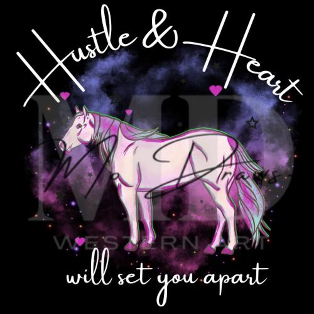 Hustle&heart - Png, Svg, Digital Art, Western, Country, Cowgirl, Cowboy ...
