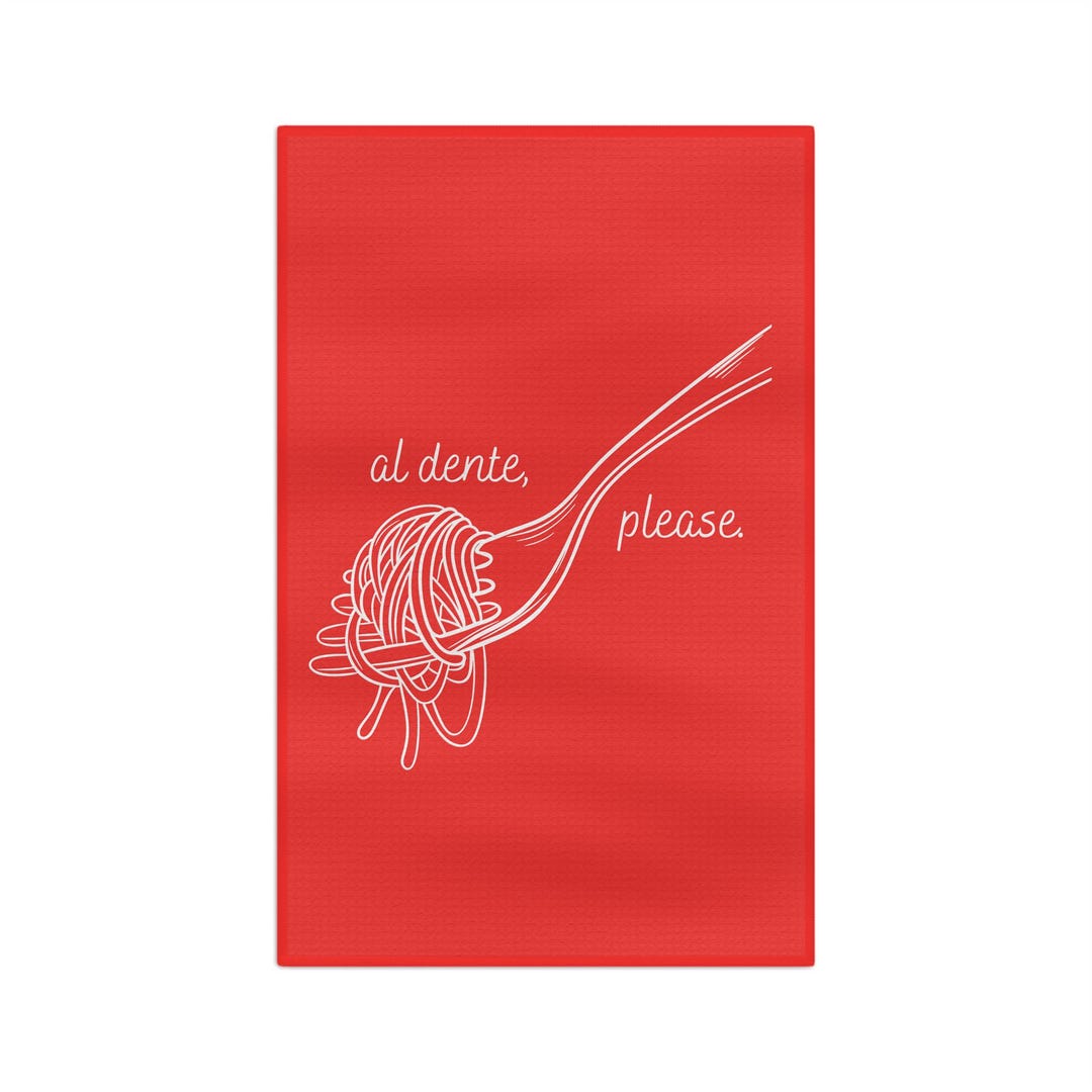 Red Pasta Themed Microfiber Kitchen Towel, Foodie Gift, Hostess Gift ...