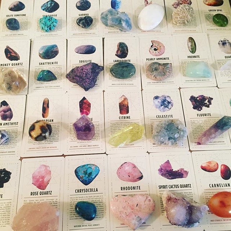 2-pack Lavish Earth Crystal Affirmation Cards - Etsy