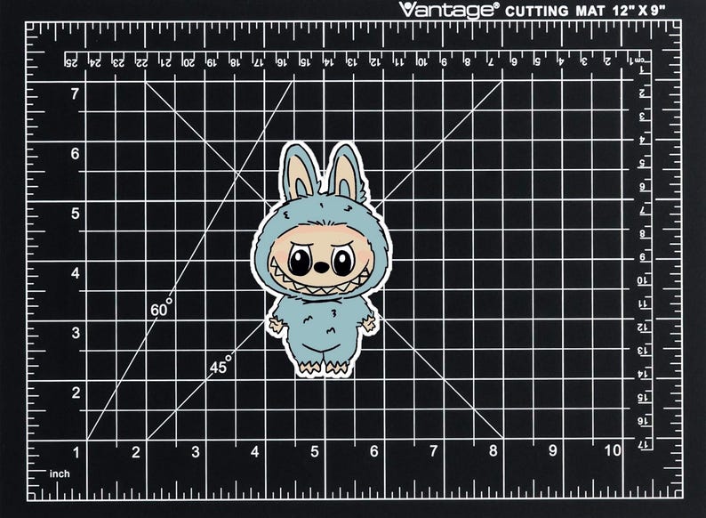 Labubu Blue Sticker Pop Mart Vinyl Matte - Etsy