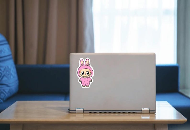 Labubu Pink Sticker Vinyl Matte Pop Mart - Etsy