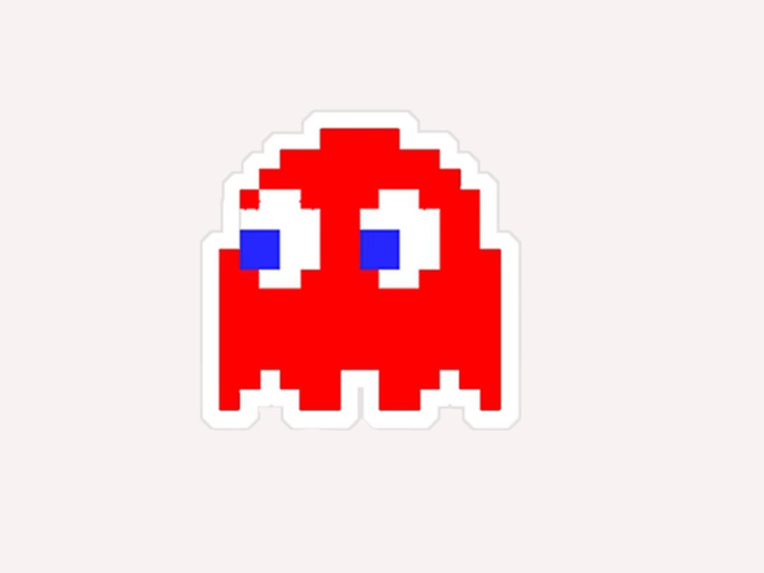 Adesivo Pac Man Blinky Ghost Vinil Fosco - Etsy Portugal