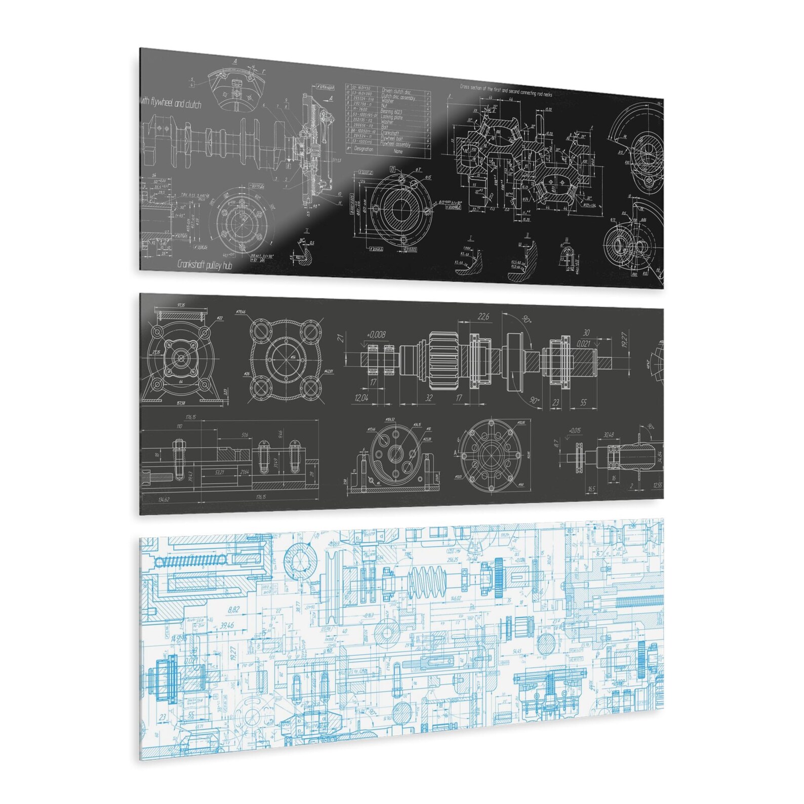 Engineering Technical CAD Drawings Wall Art, Office Decor, Engineer ...