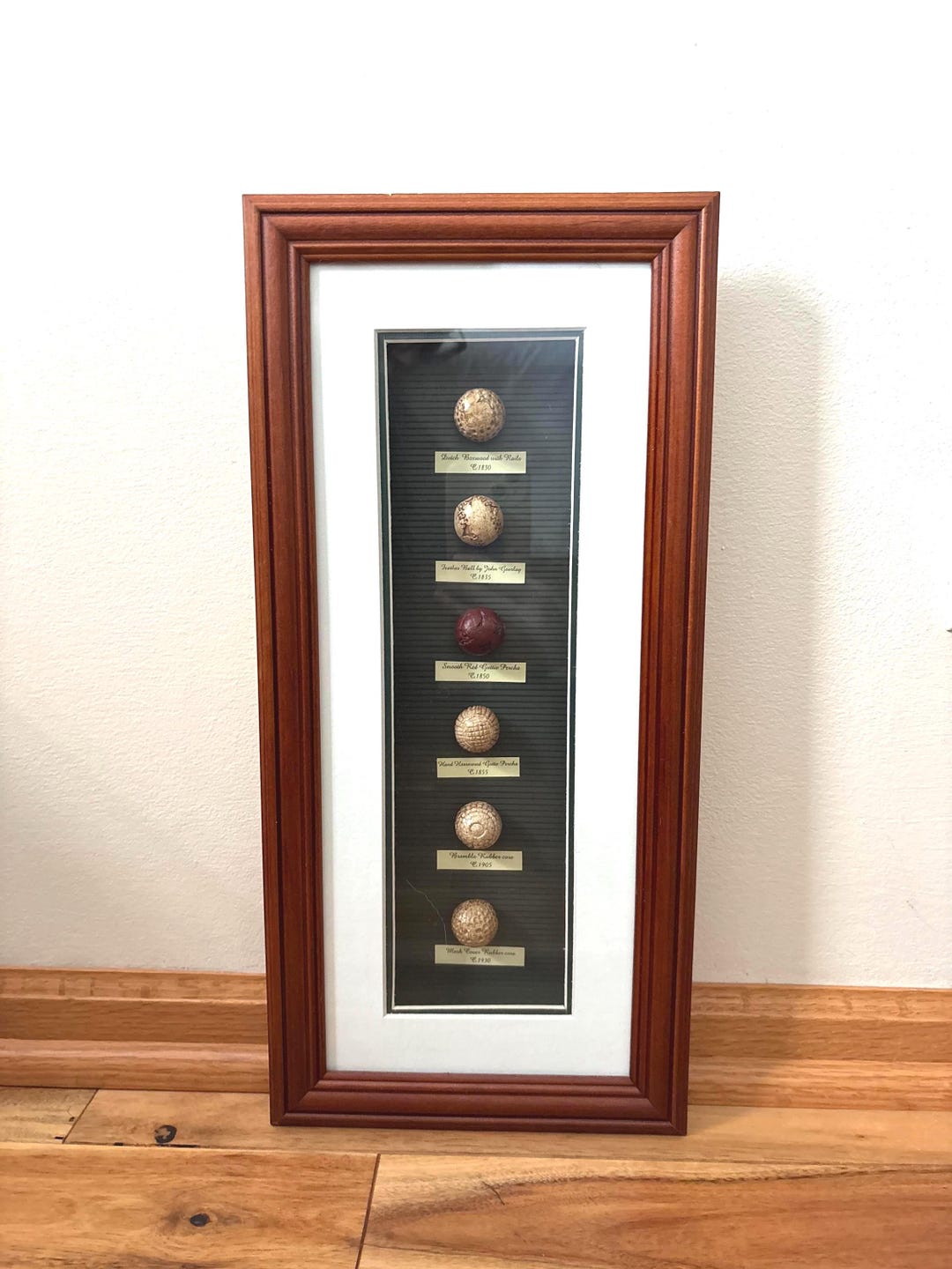 Vintage Golf Ball Evolution Shadow Box Framed Display | Antique Style ...