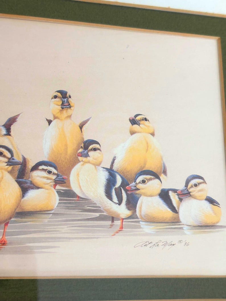 Framed Print “the Kids” by Art Lamay | Duck Family Scene Wall Art ...