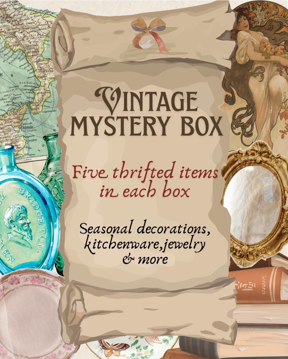 Vintage Surprise Box | Curated Retro Treasures | Unique Gift Bundle ...