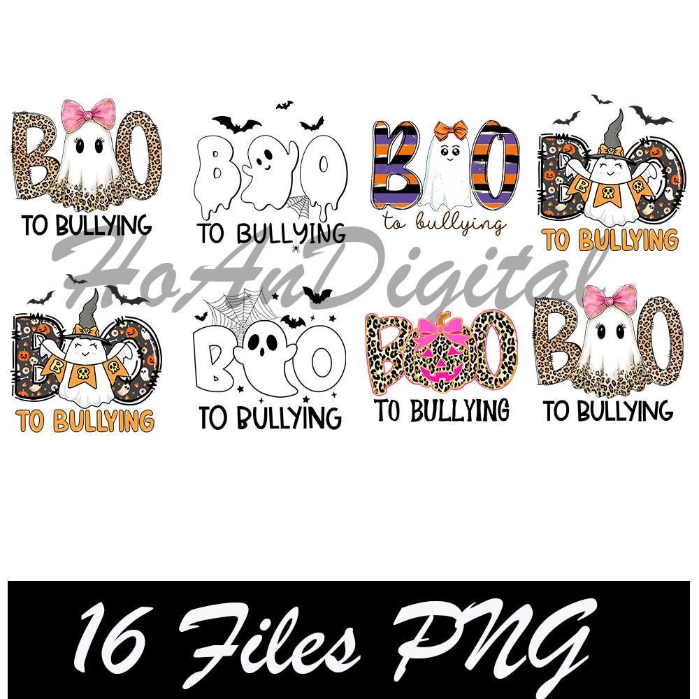 15+ Boo to Bullying Png Bundle, Halloween Orange Anti Bully Unity Day ...