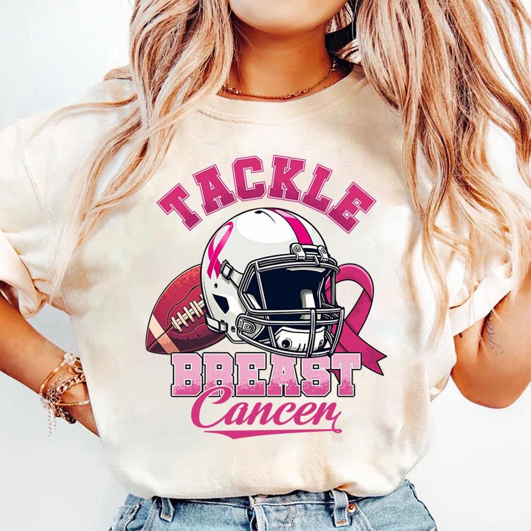 Football Tackle Cancer Png, Pink Out Breast Cancer Png, Preppy Game Day ...