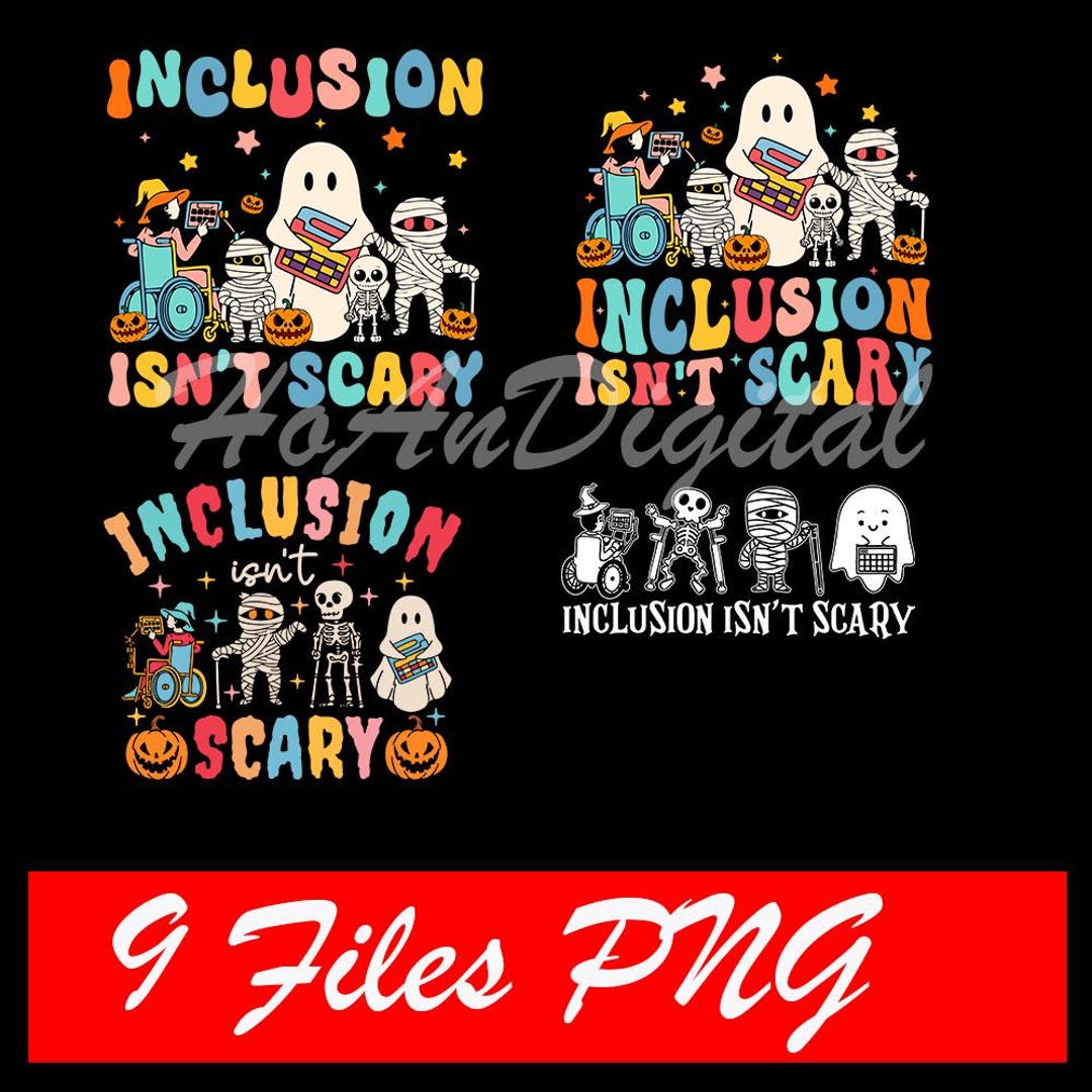 5+ Inclusion Isn't Scary Halloween PNG Bundle Files, SLP Halloween Png ...
