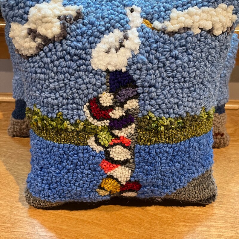 Hooked Rug Pillow - Etsy