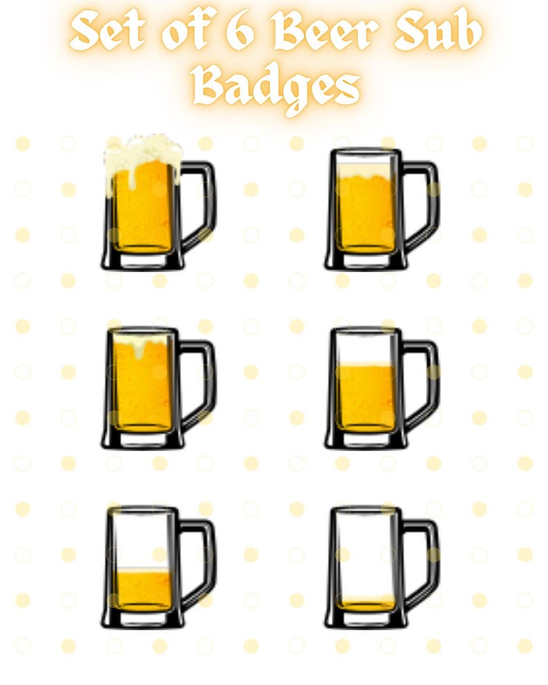 Beer Stream Panels(12): Subscription Badges(6) (digital Download) - Etsy