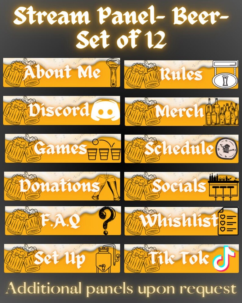Beer Stream Panels(12): Subscription Badges(6) (digital Download) - Etsy